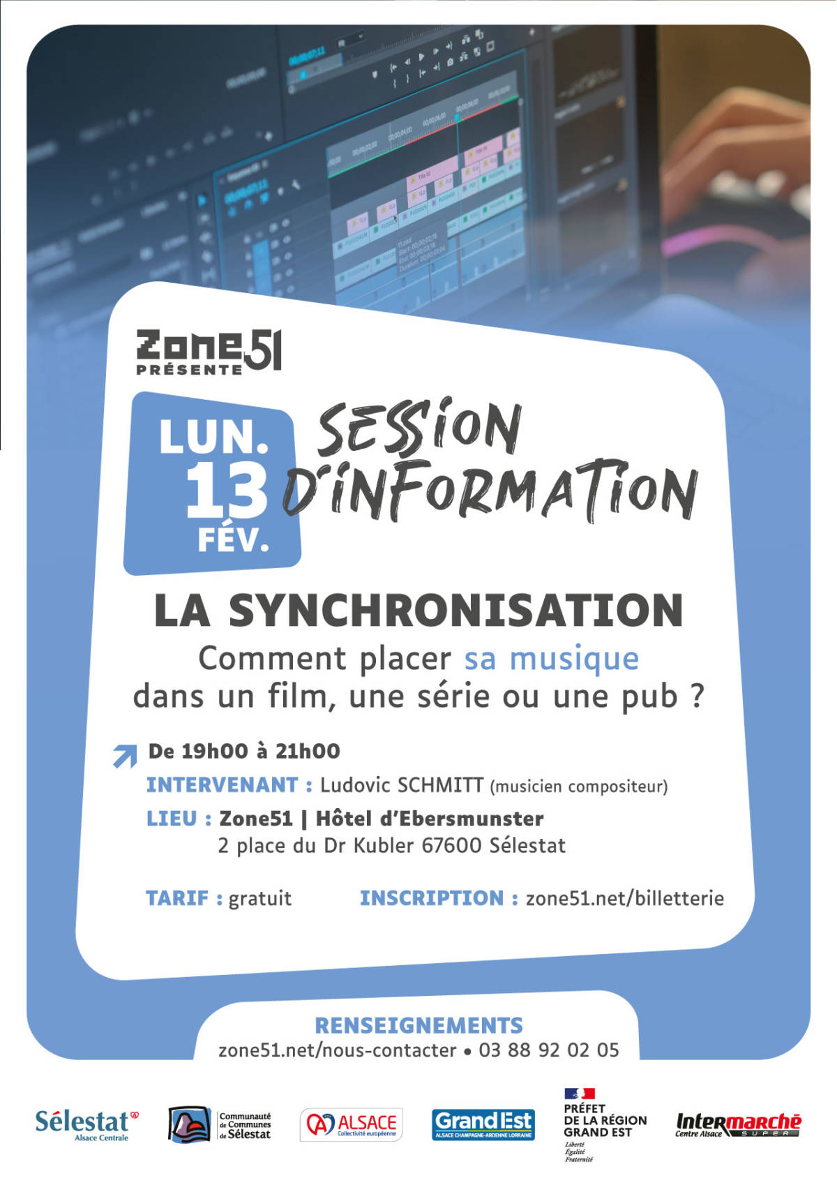 [ Session d’information : Les métiers de la synchronisation (gratuit) ] - Zone51